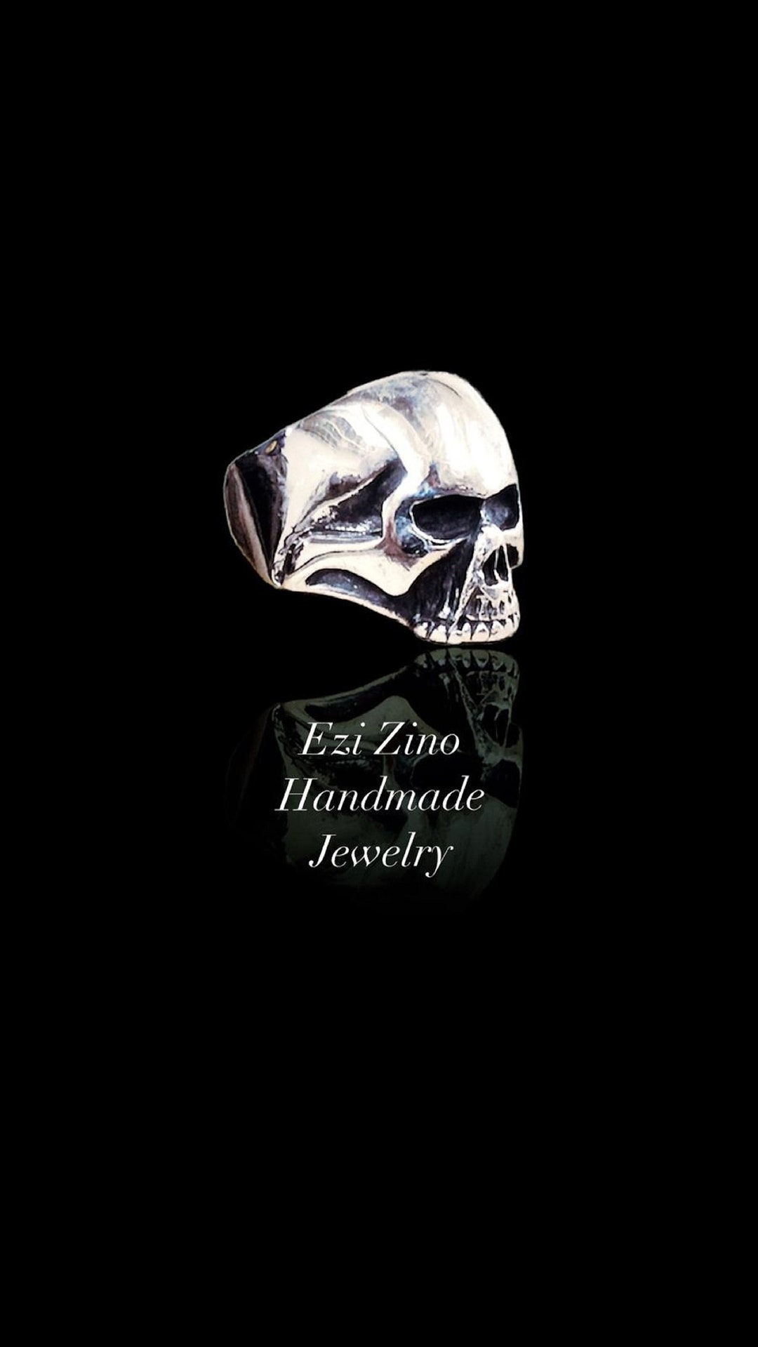 SKULL 925 Ring All Size Hell Rider Skull Ring Sterling Silver 925 - Etsy