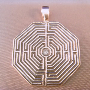Greek LABYRINTH Maze Necklace Solid Sterling Silver 925 Ezi Zino - Etsy