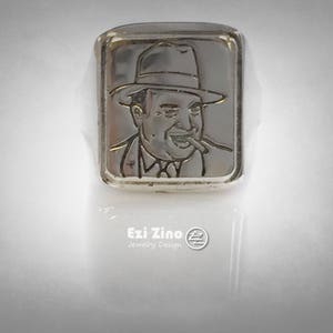 Al Capone Alphonse "al" Gabriel Capone Mobster Italian Mafia BOSS Ring ...