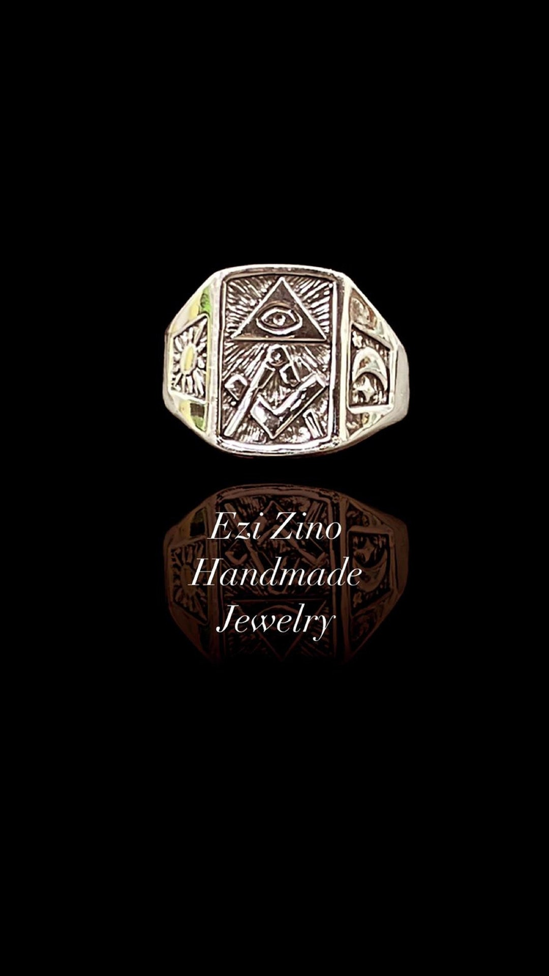 ALL SEEING EYE Masonic Freimaurer Silver Ring 925 All Size Available - Etsy