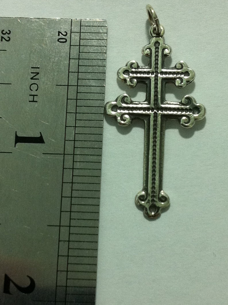 Cross of Lorraine Magnum PI Team Pendant - Sterling Silver 925 - Etsy