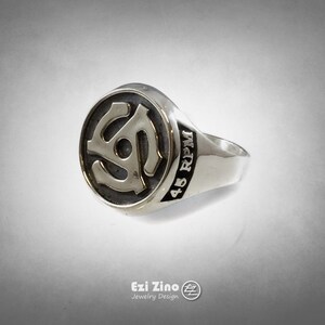New Ring 45 RPM Sun Record Adapter CENTER Silver 925 DJ Ep Souvenir - Etsy