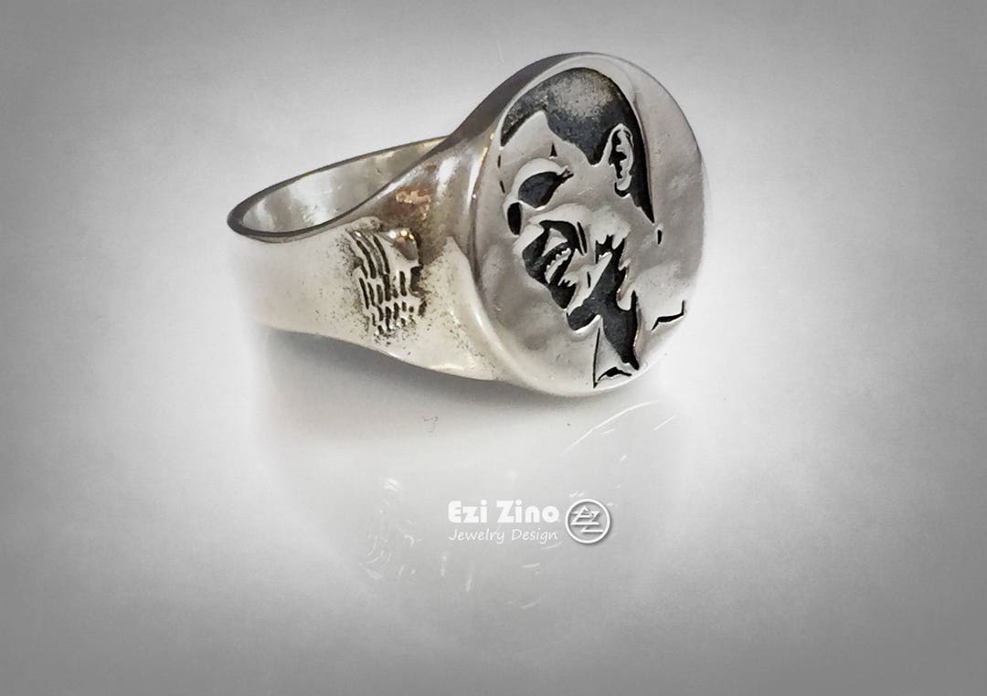 Barak Obama Portrait Sterling Silver 925 Ring by : EZI ZINO - Etsy