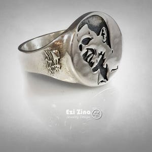 Barak Obama Portrait Sterling Silver 925 Ring by : EZI ZINO - Etsy
