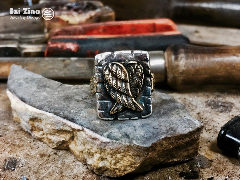Owl 13 Wings Biker Ring Mexico Mexican Silver 925 Brass - Etsy