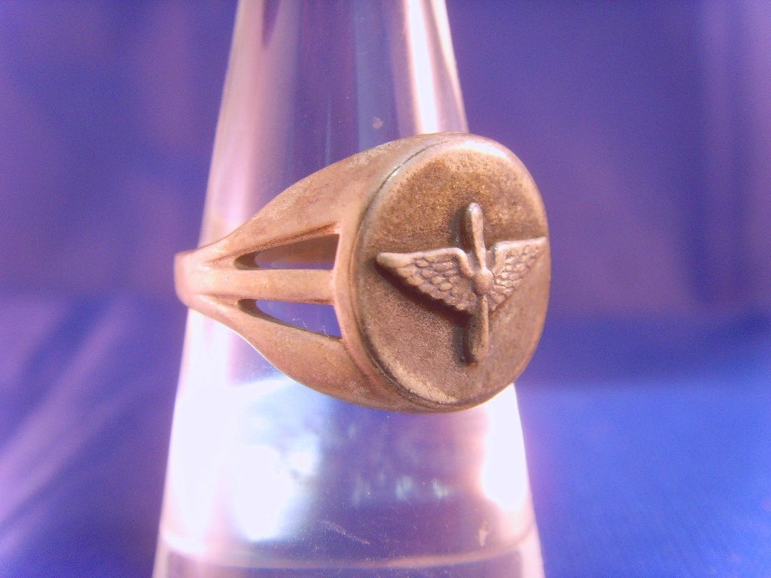 WWII Era U.S Army Air Corps Pilots Ring Sterling Silver - Etsy