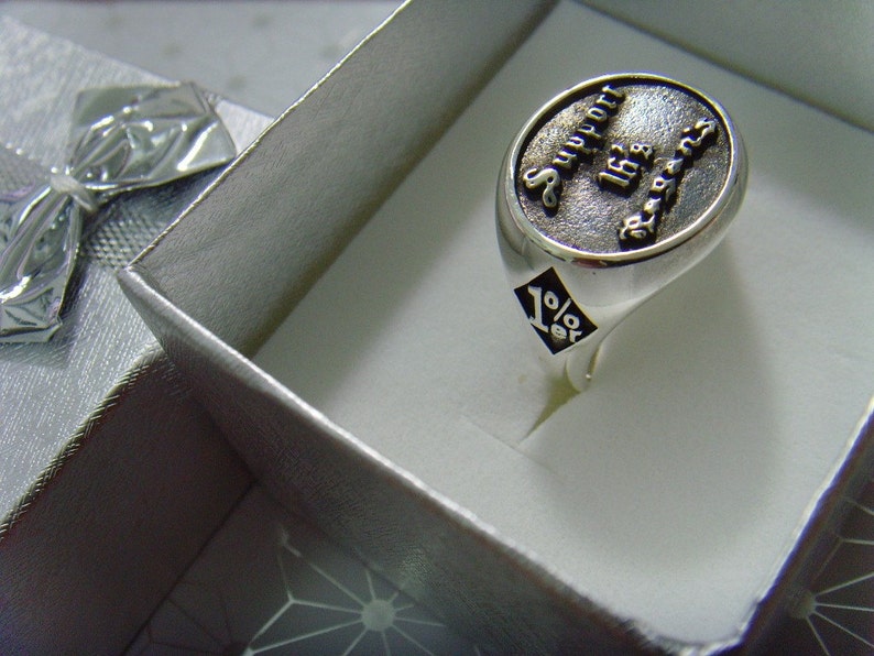THE Pagans 16s Ring Sterling Silver 1%er Outlaw One Percenter Gangs - Etsy