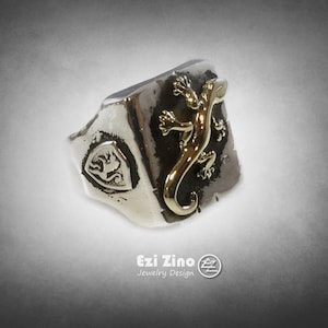 Lizard Ring Animal Jewelry Ezi Zino Mexico Mexican Rockabilly Style - Etsy