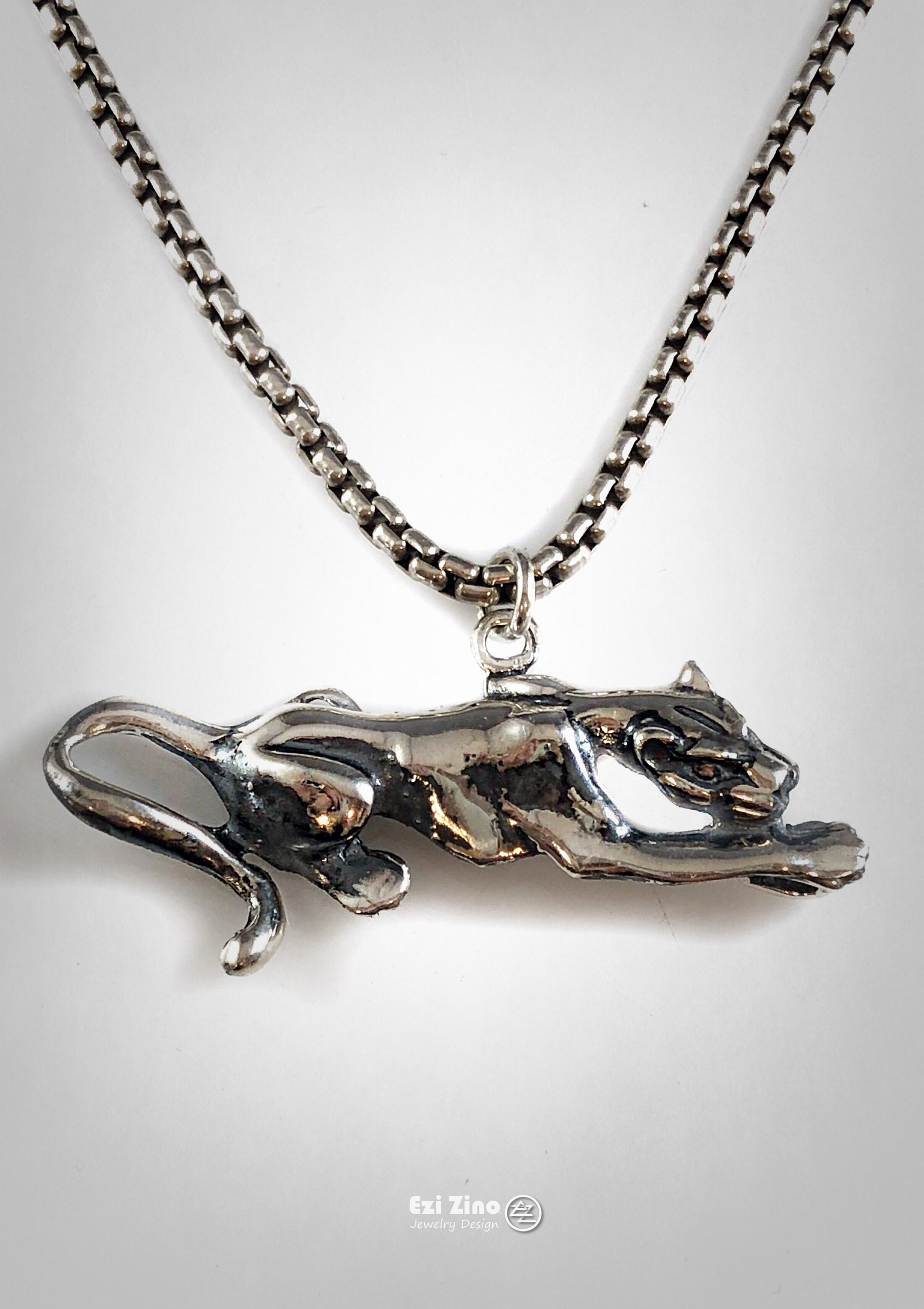 Hanging Puma Solid Sterling Silver 925 Pendant - Etsy