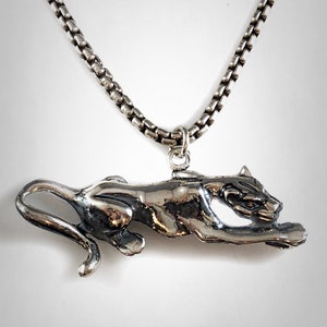 Hanging Puma Solid Sterling Silver 925 Pendant - Etsy