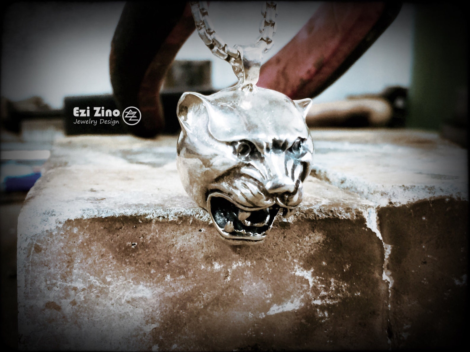 Ezi Zino Jaguar Puma Panther Head Pendant Solid Sterling - Etsy