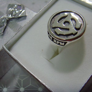 New Ring 45 RPM Sun Record Adapter CENTER Silver 925 DJ Ep Souvenir - Etsy