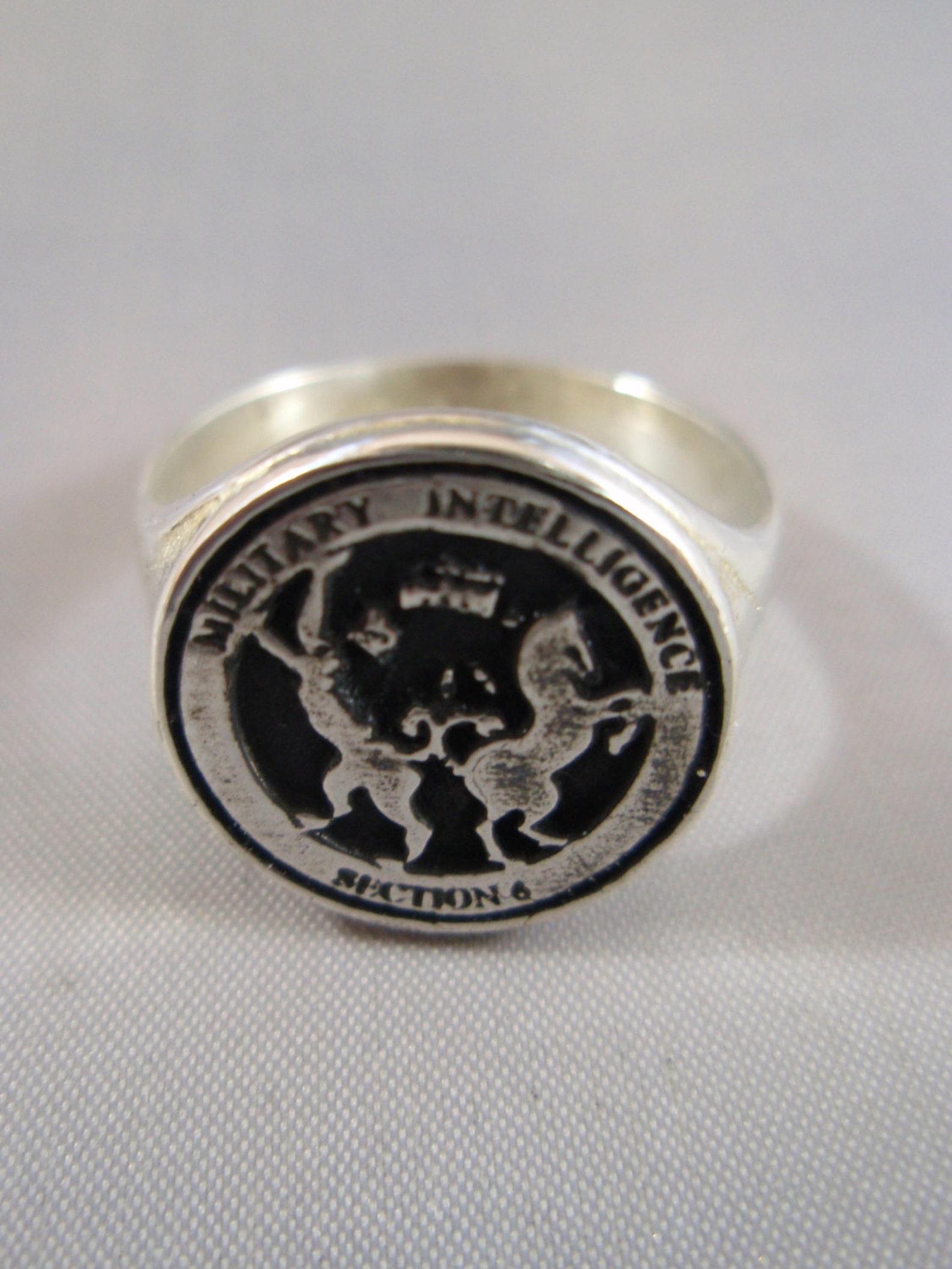 Military Intelligence MI6 James Bond Section 6 Sterling Silver Ring - Etsy