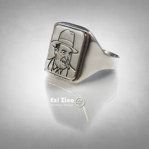 Al Capone Alphonse "al" Gabriel Capone Mobster Italian Mafia BOSS Ring ...