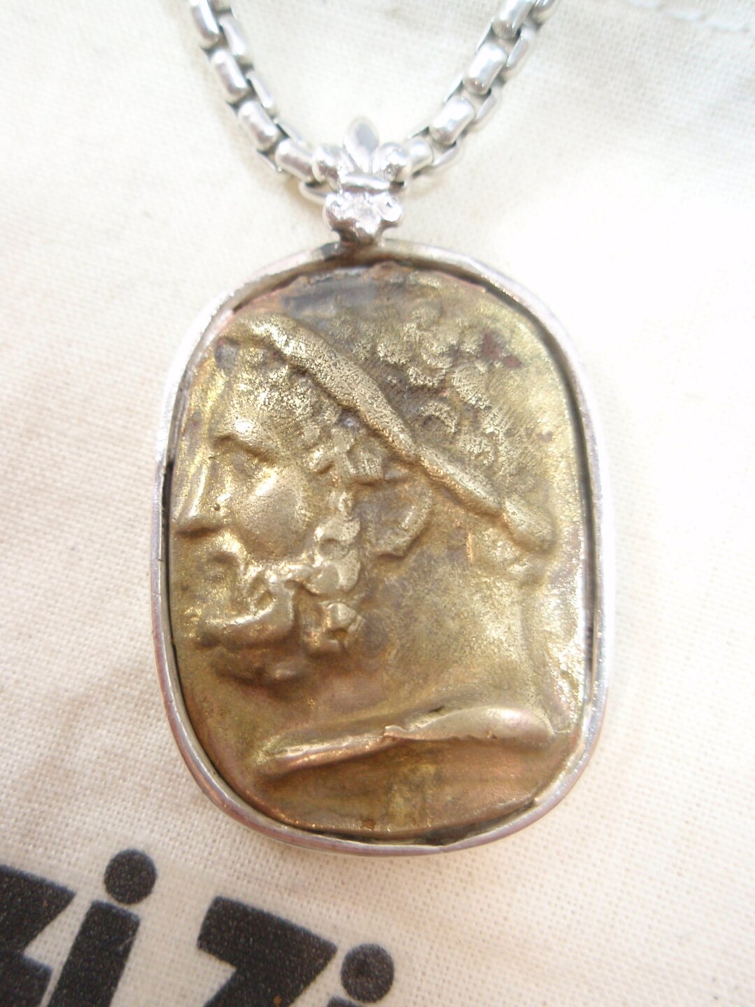 Original Ezi Zino Roman Dog Tag Brass Coin Pendant Handmade Solid ...