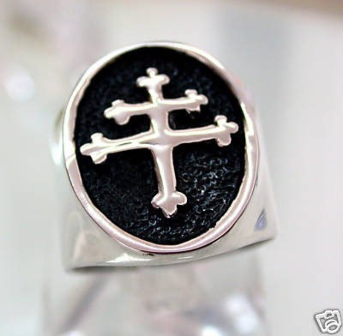 Cross of Lorraine Magnum PI Team Ring - Sterling Silver 925 - Etsy