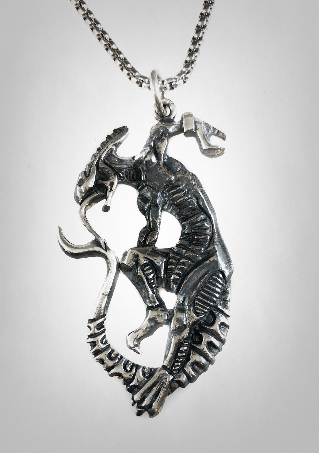 Alien Extraterrestrial Life Solid Sterling Silver 925 Pendant - Etsy