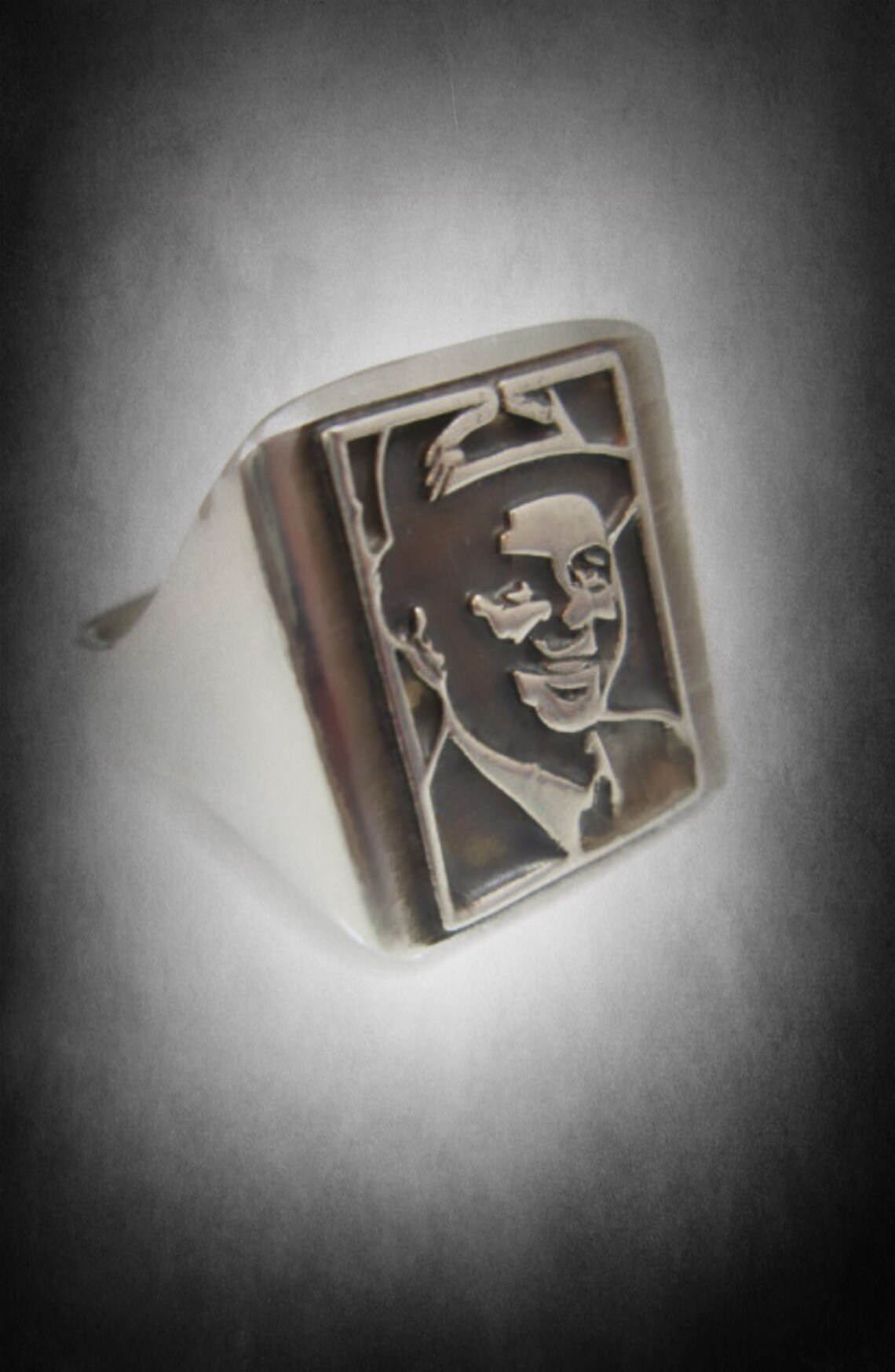 Francis Albert "frank" Sinatra Portrait Ring Solid Sterling Silver 925 ...