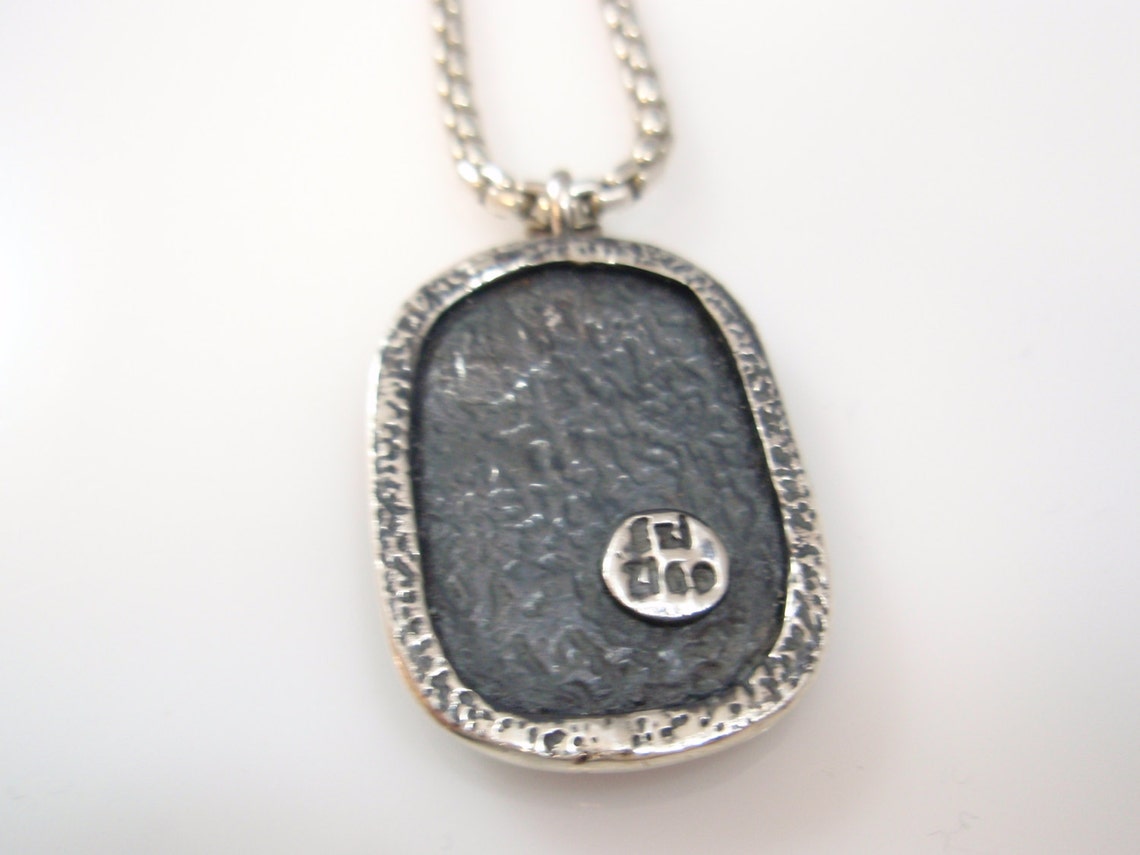 Original Ezi Zino Roman Dog Tag Oxidized Coin Pendant Handmade Solid ...