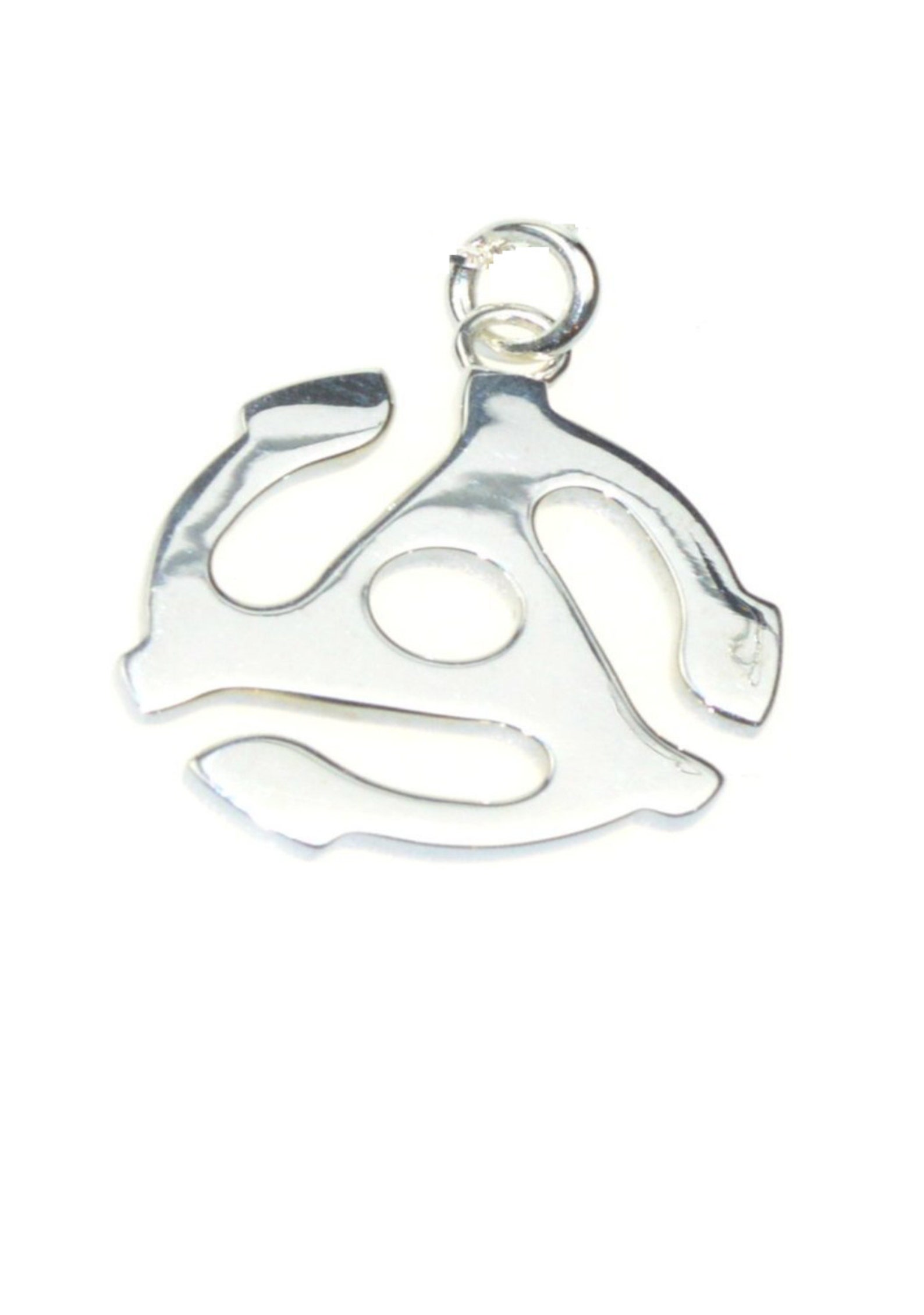 BIG 45 RPM Record Adapter Center Soild Sterling Silver 925 DJ Sun Ep ...