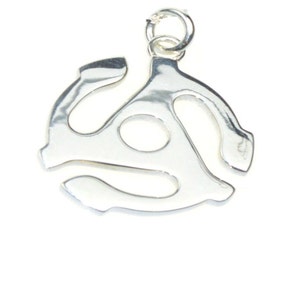 BIG 45 RPM Record Adapter Center Soild Sterling Silver 925 DJ Sun Ep ...