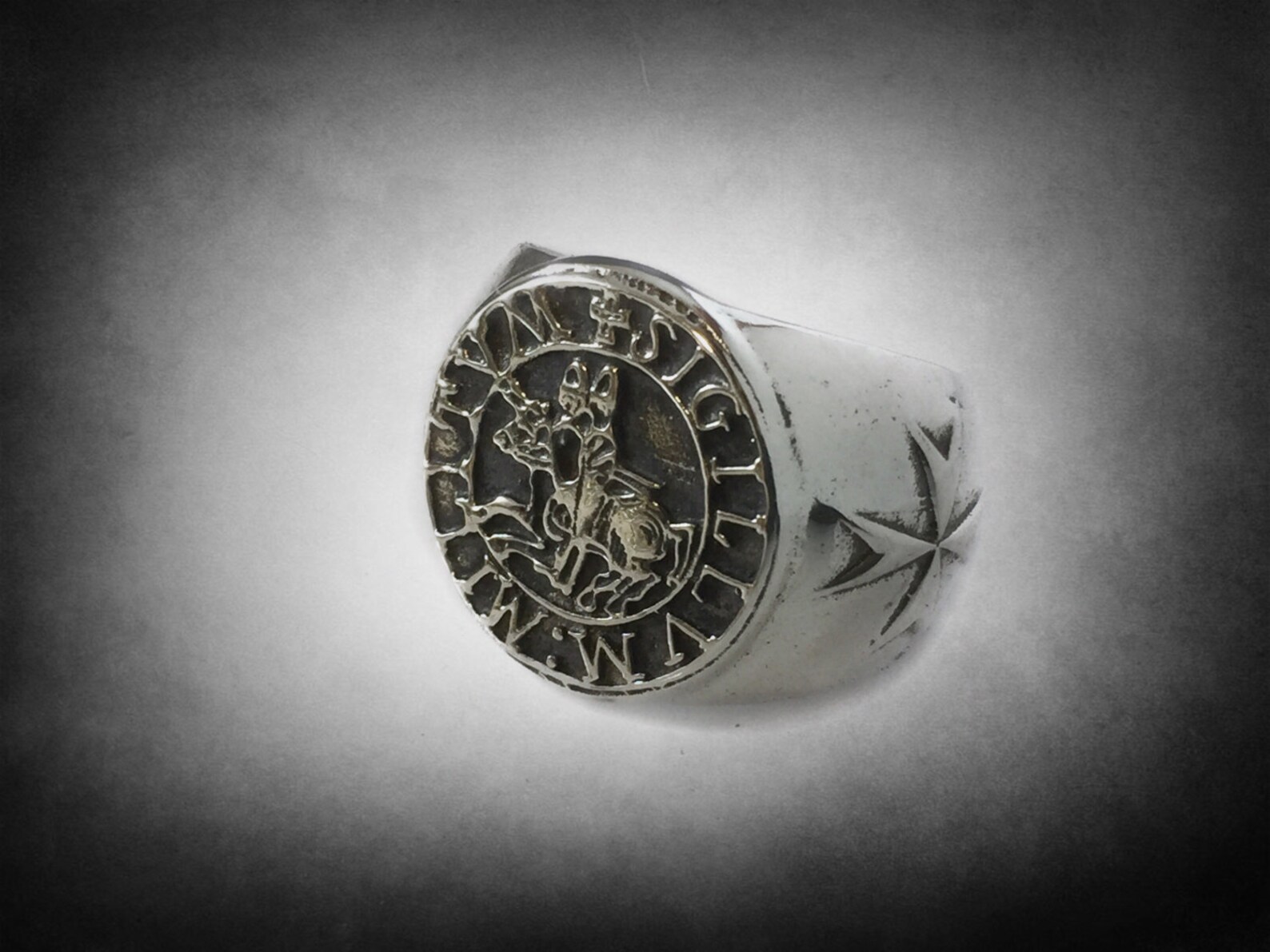 The Seal of KNIGHTS TEMPLAR Masonic Solid Sterling Silver 925 - Etsy