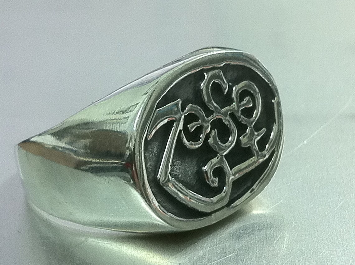 Led Zeppelin Zoso Jimmy Page Les Paul Sg Ring Solid Sterling - Etsy