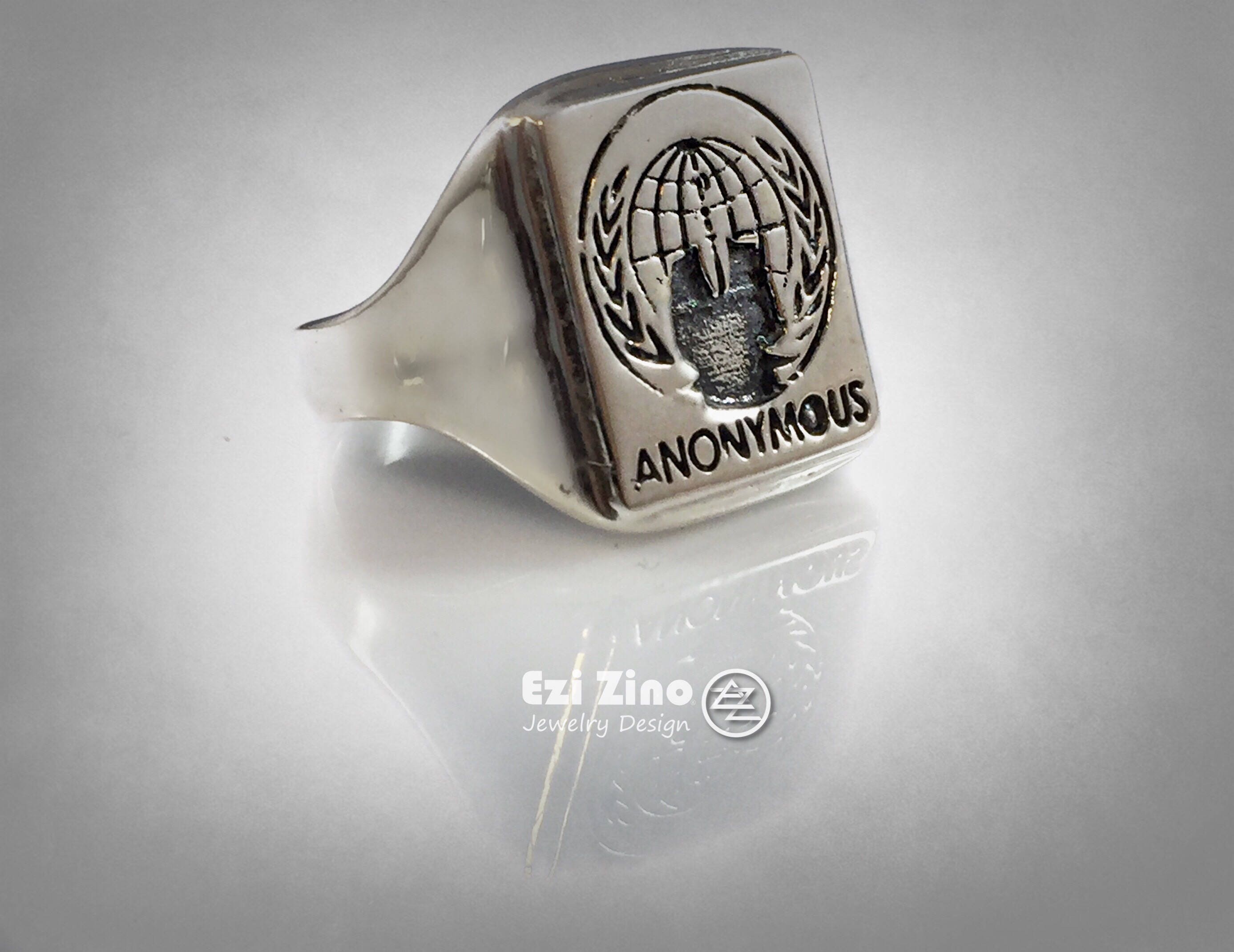Anonymous Ring Solid Sterling Silver 925 by Ezi Zino - Etsy