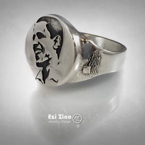 Barak Obama Portrait Sterling Silver 925 Ring by : EZI ZINO - Etsy