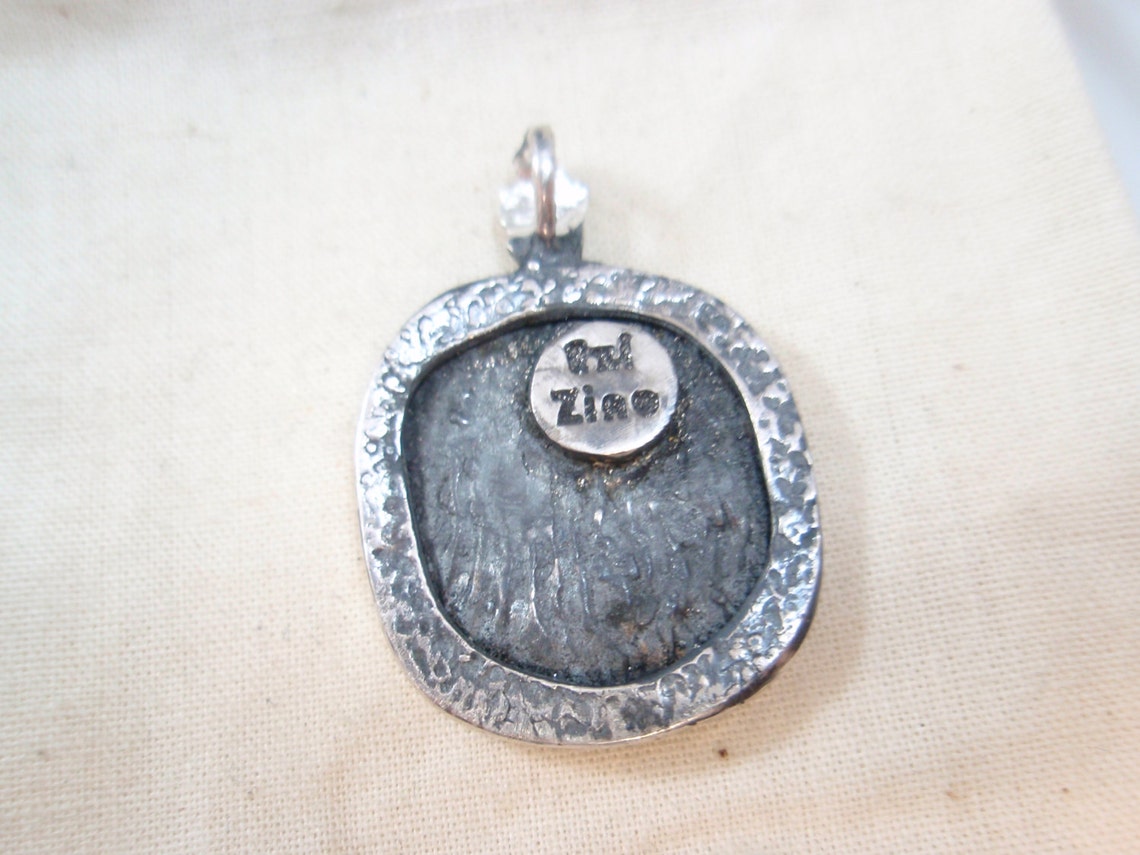 Original Ezi Zino Roman Dog Tag Oxidized Coin Pendant Handmade - Etsy