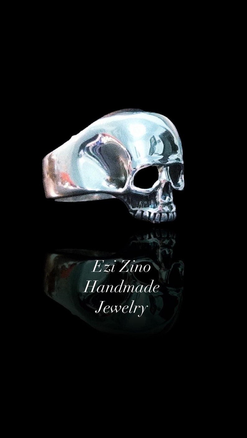 SKULL 925 Ring All Size Hell Rider Skull Ring Sterling Silver - Etsy