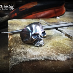 Skull 925 Ring Hell Rider Skull Ring Sterling Silver 925 - Etsy