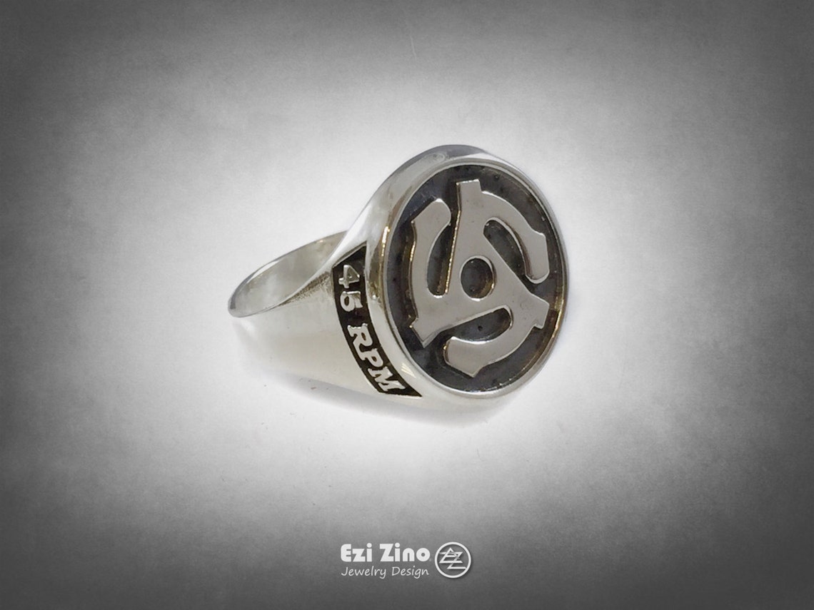 New Ring 45 RPM Sun Record Adapter CENTER Silver 925 DJ Ep - Etsy