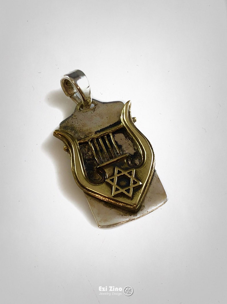 Original Ezi Zino | Star of David Violin/harp Brass & Sterling Silver ...