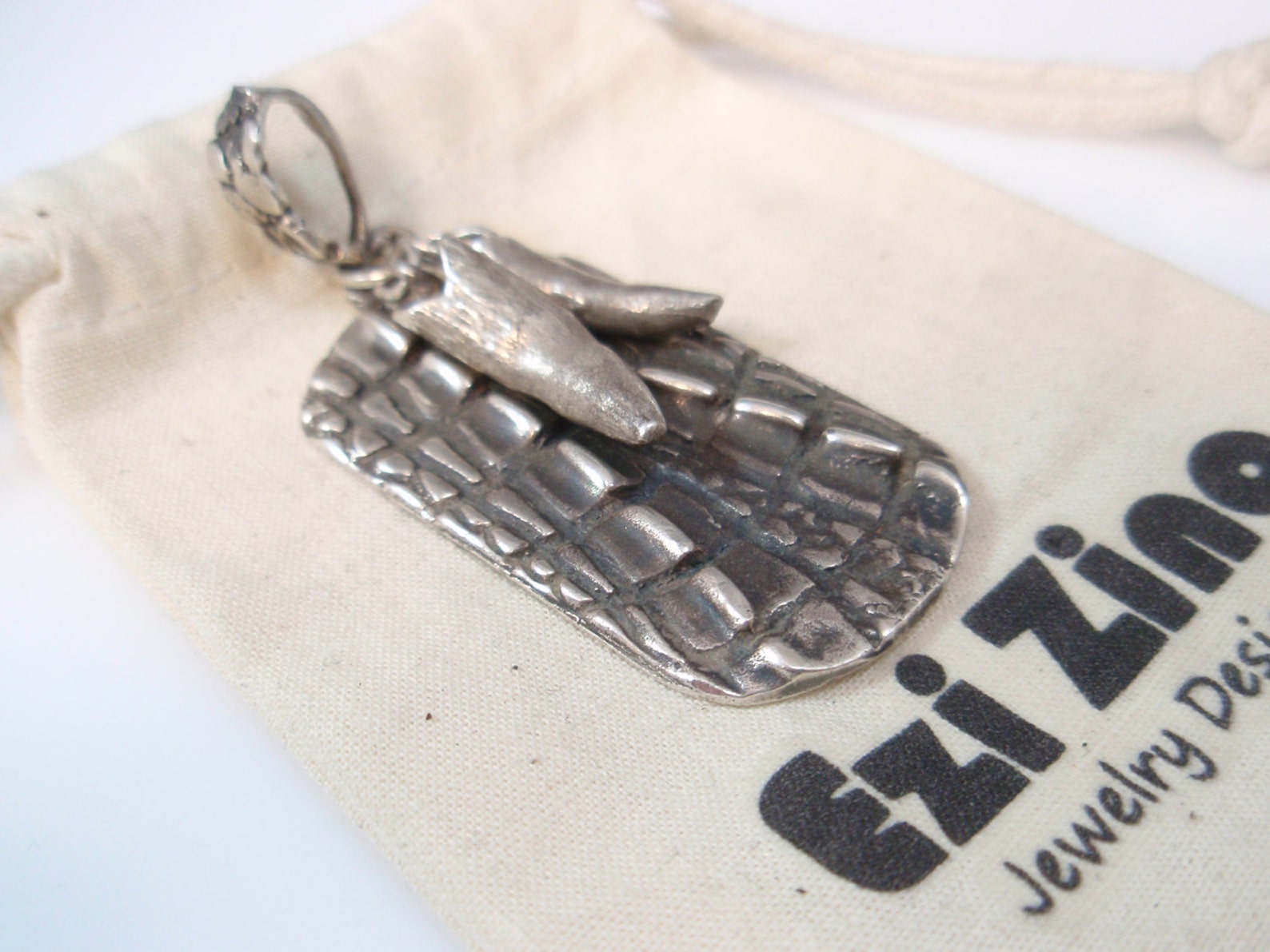 Original Ezi Zino Dog Tag Crocodile Alligator Texture | Etsy