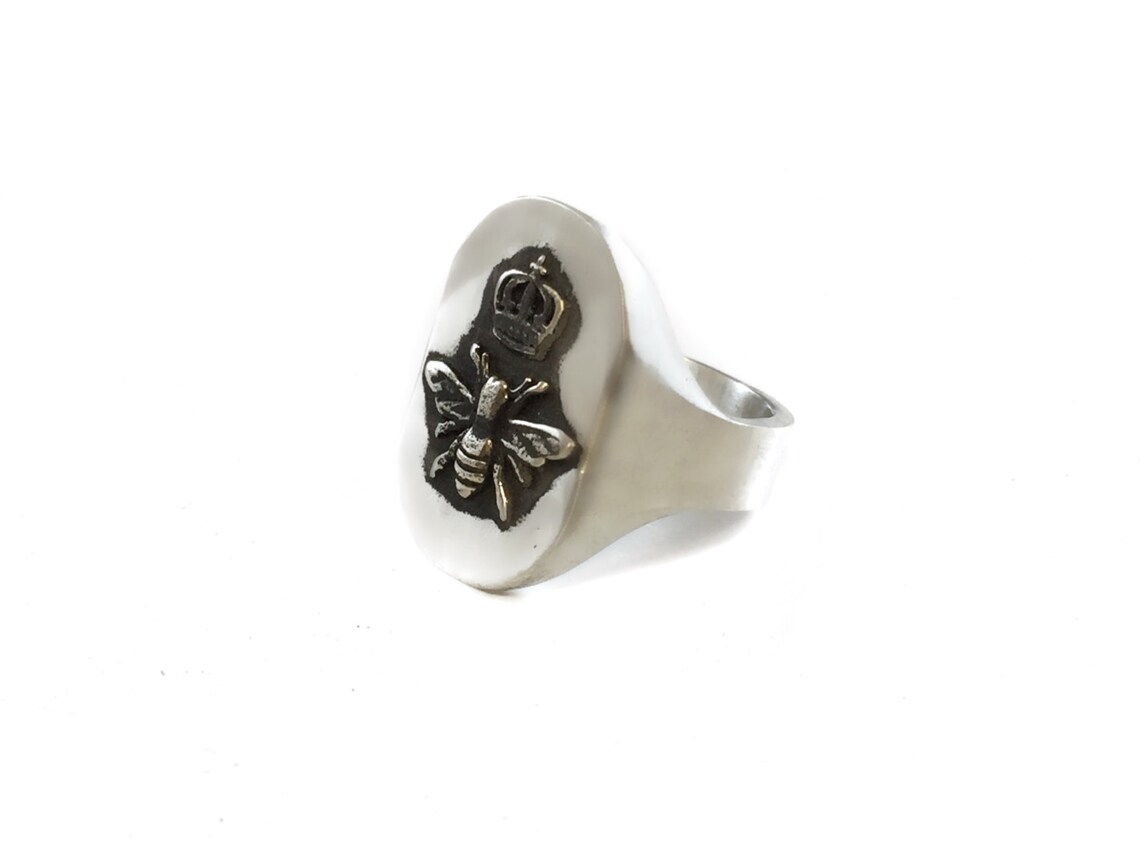 Queen Bee Western Honey Bee Ring Solid Sterling Silver 925 by Ezi Zino ...