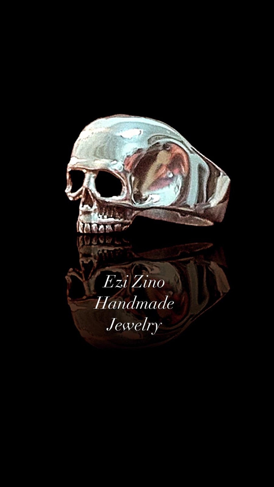 SKULL 925 Ring All Size Hell Rider Skull Ring Sterling Silver 925 - Etsy