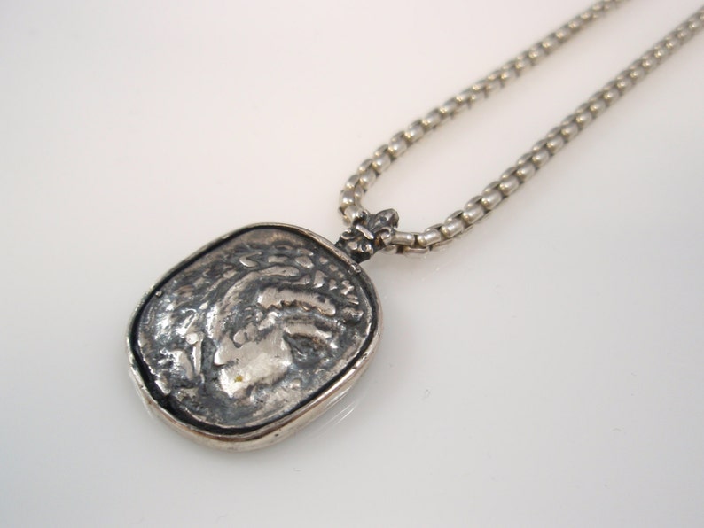 Original Ezi Zino Roman Dog Tag Oxidized Coin Pendant Handmade - Etsy