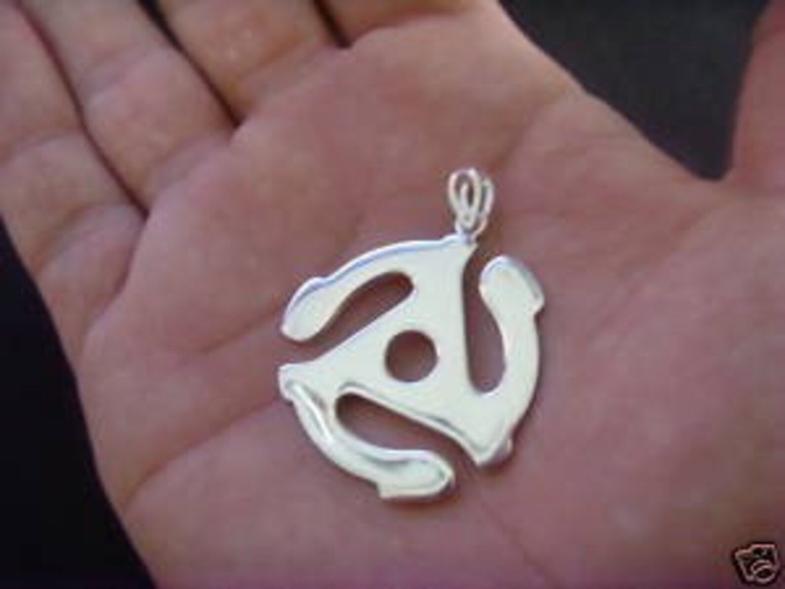 RPM 45 Record Adapter Center Sterling Silver 925 DJ Sun Ep Pendant - Etsy