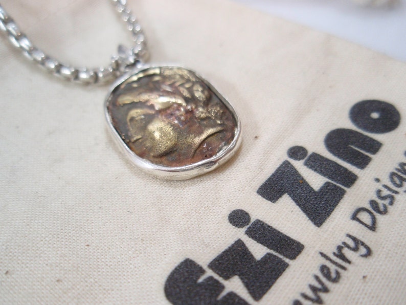 Original Ezi zino Roman dog tag Brass coin Pendant Handmade | Etsy