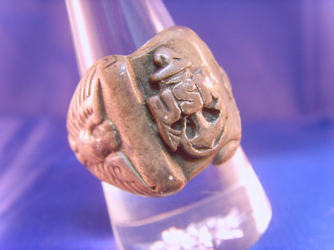 Vintage WWII Usa Us Navy MILITARY Sterling Silver Ring - Etsy