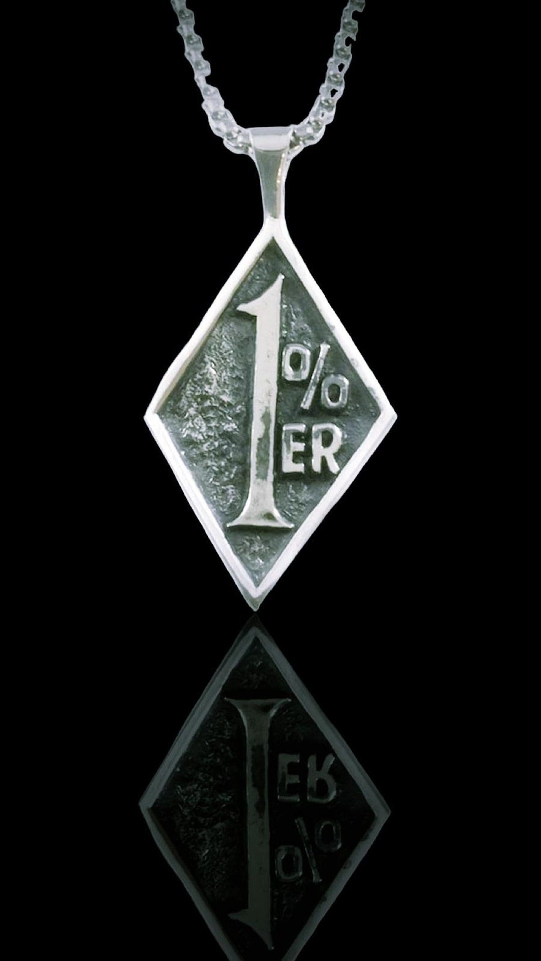 1 PERCENT Er Pendant Sterling Silver BIKER OUTLAW 925 - Etsy