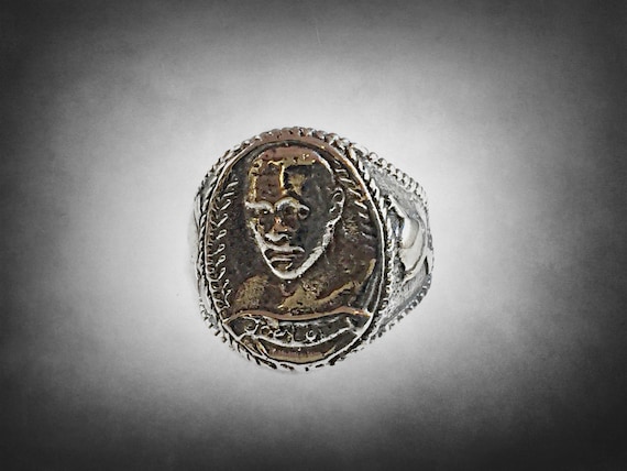 vintage JOE LOUIS boxing 1940's sterling silver Ring - Gem