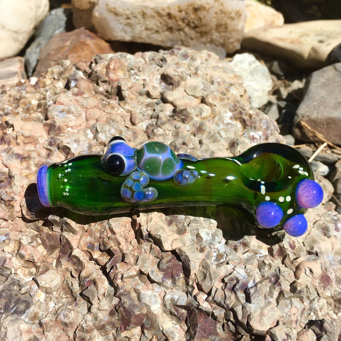 Turtle Critter Glass Pipe Ocean Sea Glass Turtles - Etsy