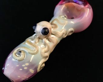 Hand Blown Glass Octopus Pipe | Etsy