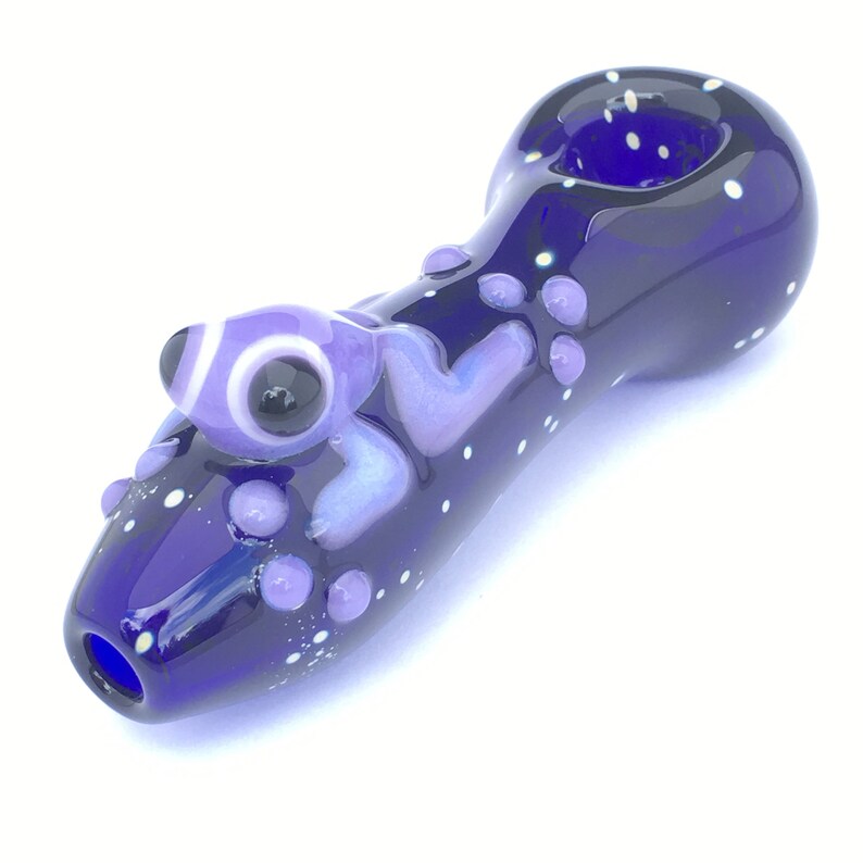 Purple Frog Hand Blown Glass Pipe - Etsy