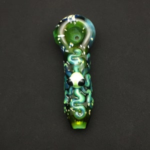 Slyme Octopus Pipe Hand Blown Glass Critter Pipe - Etsy