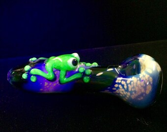 Glass Pipe Pink Slyme Frog Pipe Hand Blown Glass Critter | Etsy