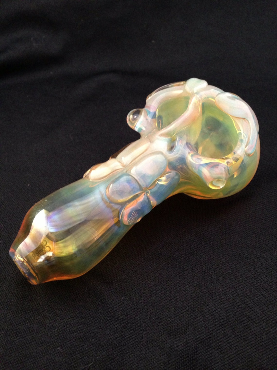 Silver Skull Hand Blown Glass Pipe - Etsy