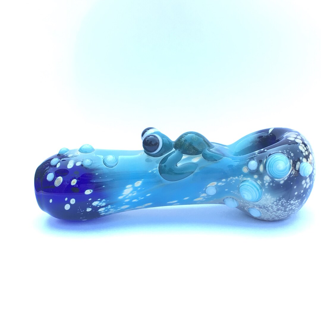 Turtle Critter Hand Blown Glass Pipe || Ocean Sea Glass Turtles || BABY ...
